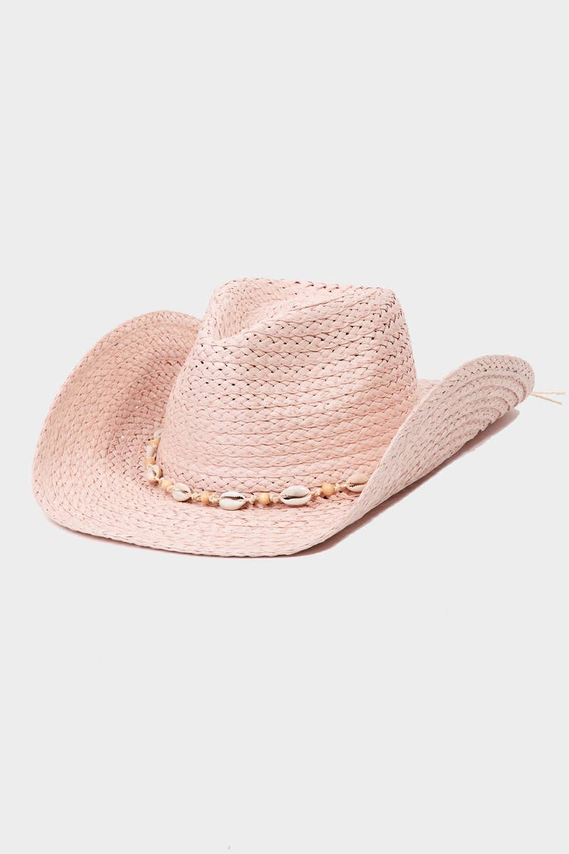 Cowrie Shell Straw Braided Western Cowboy Hat – Capri Collectives